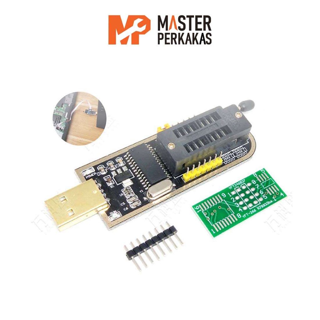 Jual EEPROM Flash Bios CH341A MP / USB Programmer / Series 24 25 CH341 ...