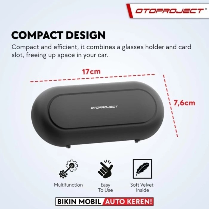 Jual Otoproject Luxury Car Glasses Case Tempat Kotak Kaca Mata Mobil ...