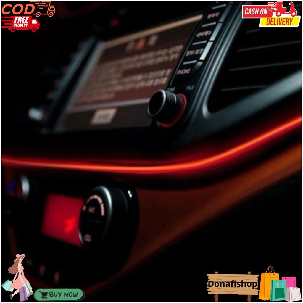 Jual Lampu Led Strip Neon Interior Mobil Usb 5M Dekorasi Fleksibel Car ...