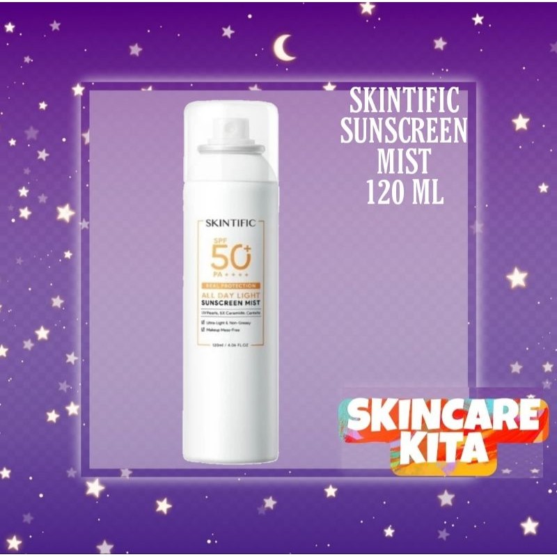 Jual Skintific All Day Light Sunscreen Mist SPF 50 PA++++ 120 ML Susncreen Spray UV Mist Tone Up ...