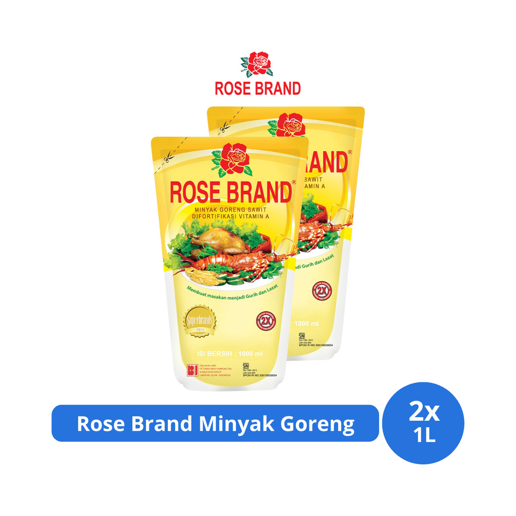 Jual Rose Brand Minyak Goreng Pouch 1L x 2 pcs | Shopee Indonesia