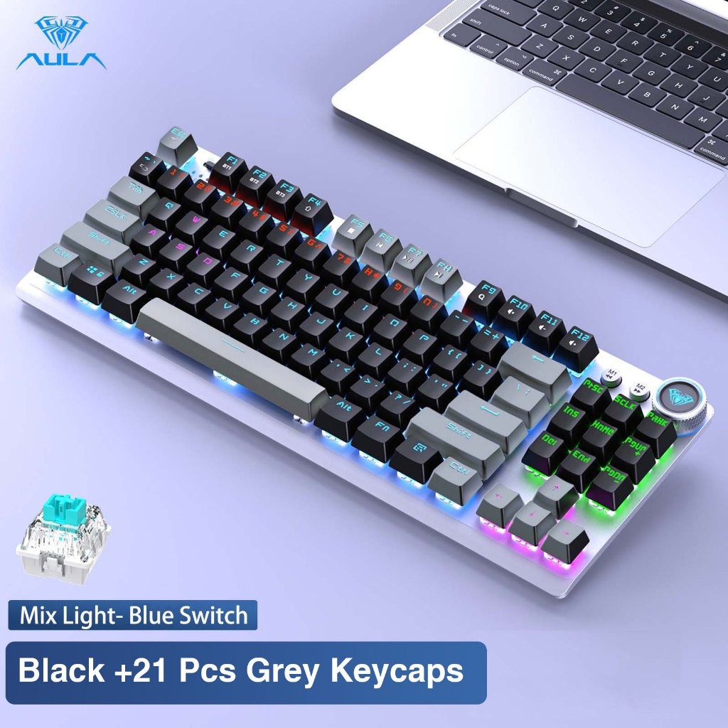 Jual AULA F3001 87 Key Mechanical Keyboard Wireless Keyboard TKL Cocok ...