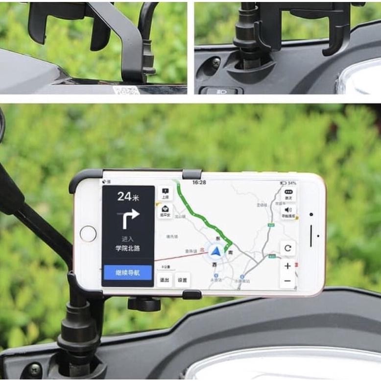 Jual Ku09 Holder Hp Motor Spion Bahan Besi / Full Metal Body C2 Motorcycle Holder/Bahan Besi ...