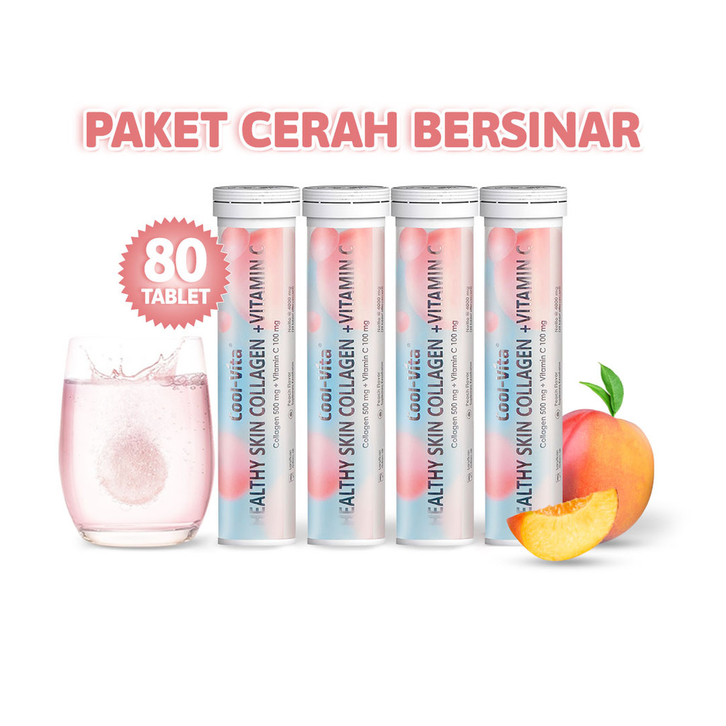 Jual [SALE - 80 Tablet Collagen] Coolvita Paket Cerah Bersinar Collagen ...