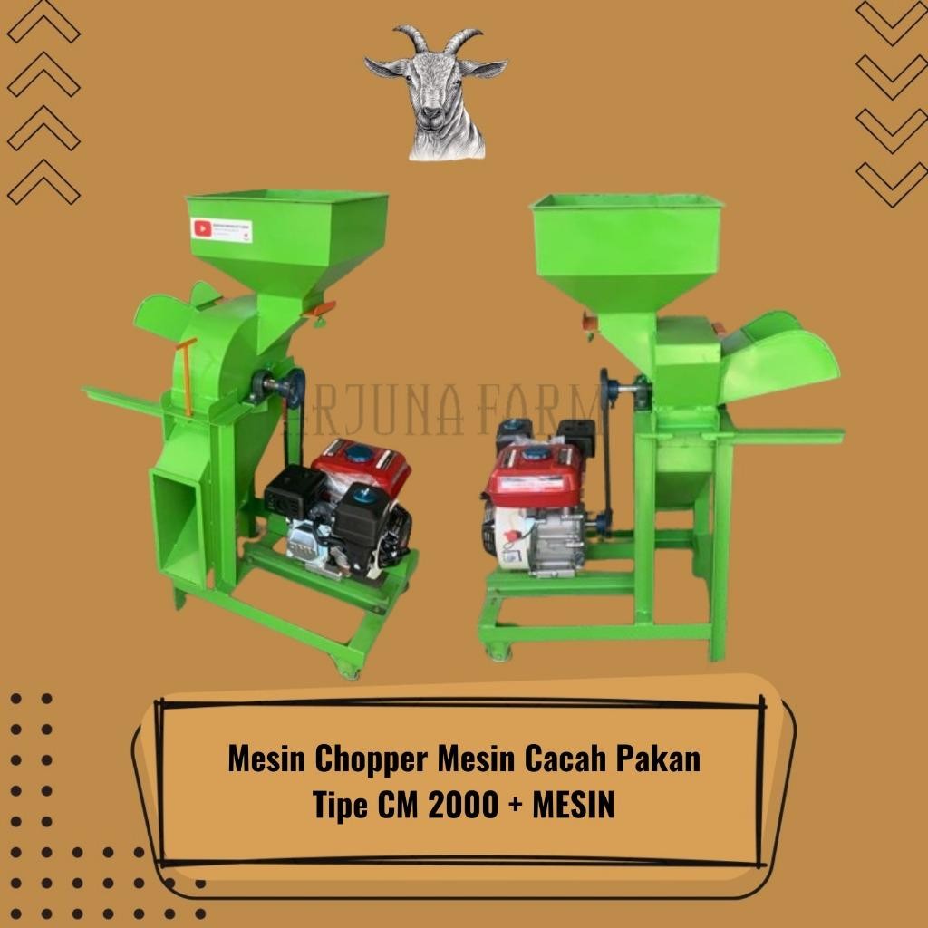 Jual Mesin Pencacah Rumput Chopper Tipe CM 2000 + MESIN Ternak | Shopee ...