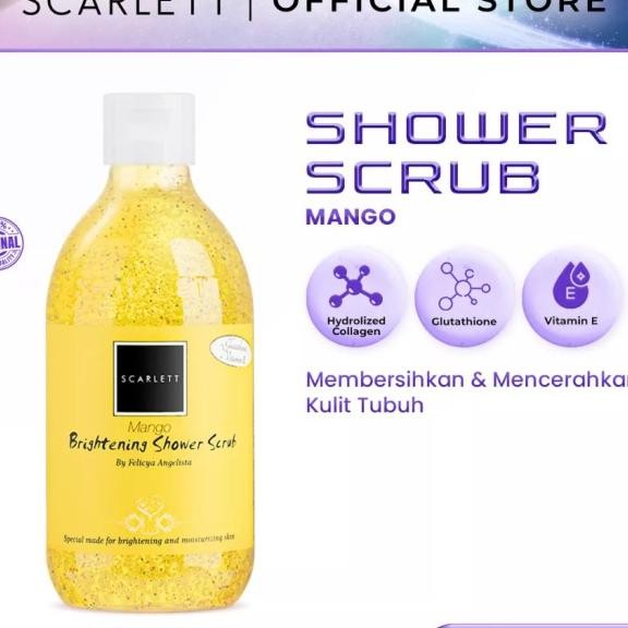 Jual Scarlett Brightening Sabun Cair Shower Scrub Mango - | Shopee ...