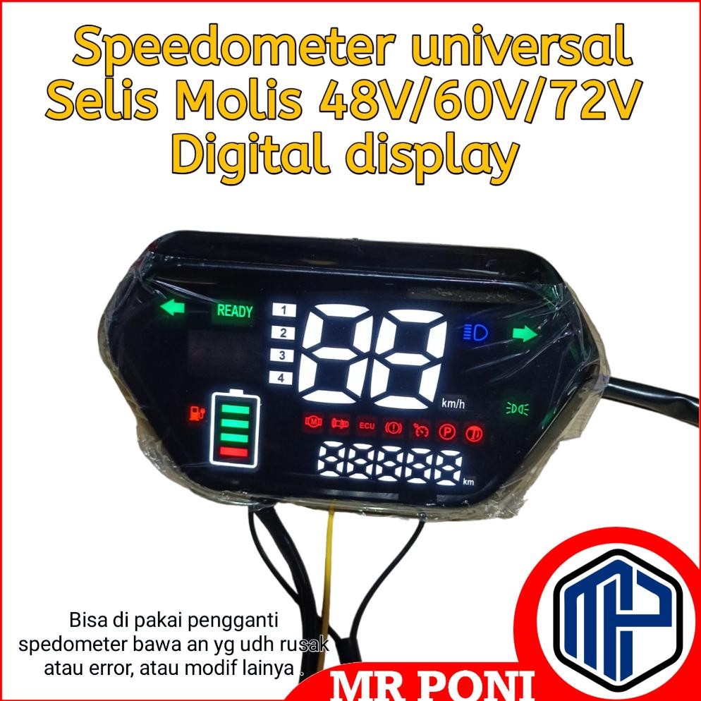 Jual Premium Speedometer Indicator Display oval 4 sped 48V-72V Motor ...