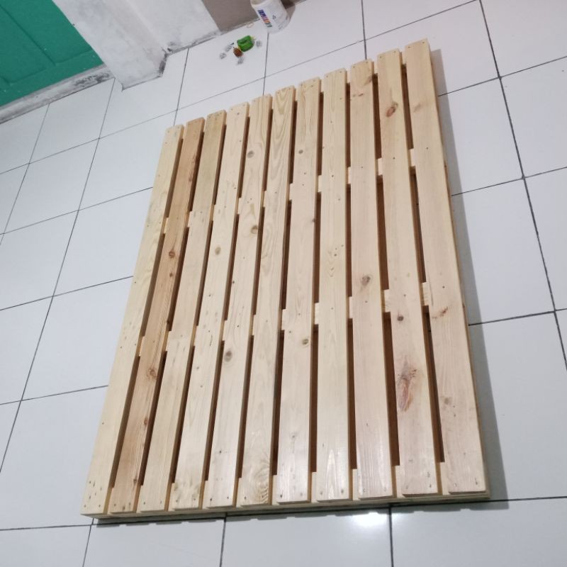 Jual Alas Kasur Kayu Pallet 140x200x3 Dipan Lipat Lesehan Palet Jati ...