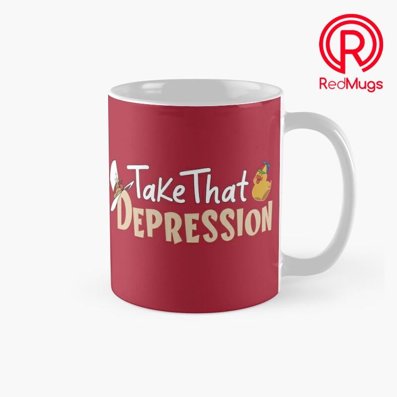 Jual Gelas Mug Take That Depression Hazbin Hotel, Lucifer Morningstar ...