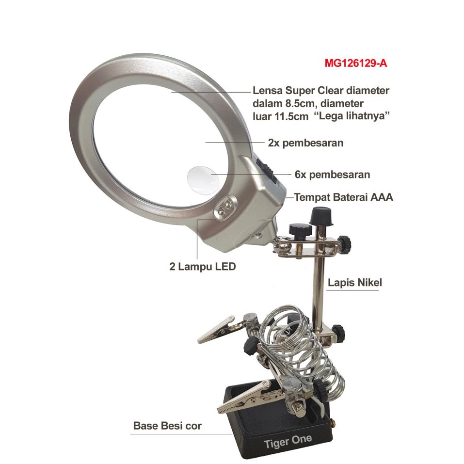 Jual PEGANGAN SOLDER, LENSA KACA PEMBESAR SOLDER, SOLDER HELPING HAND ...