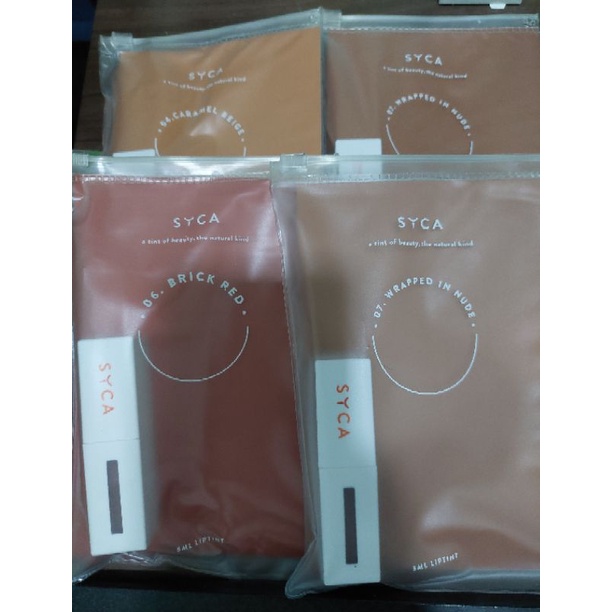 Jual Syca Lip Tint lengkap warna 4 caramel beige / wrapped in nude ...
