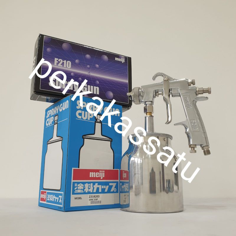Jual SPRAY GUN MEIJI F210 + 10SC TABUNG BAWAH ASLI JEPANG MADE IN JAPAN ...