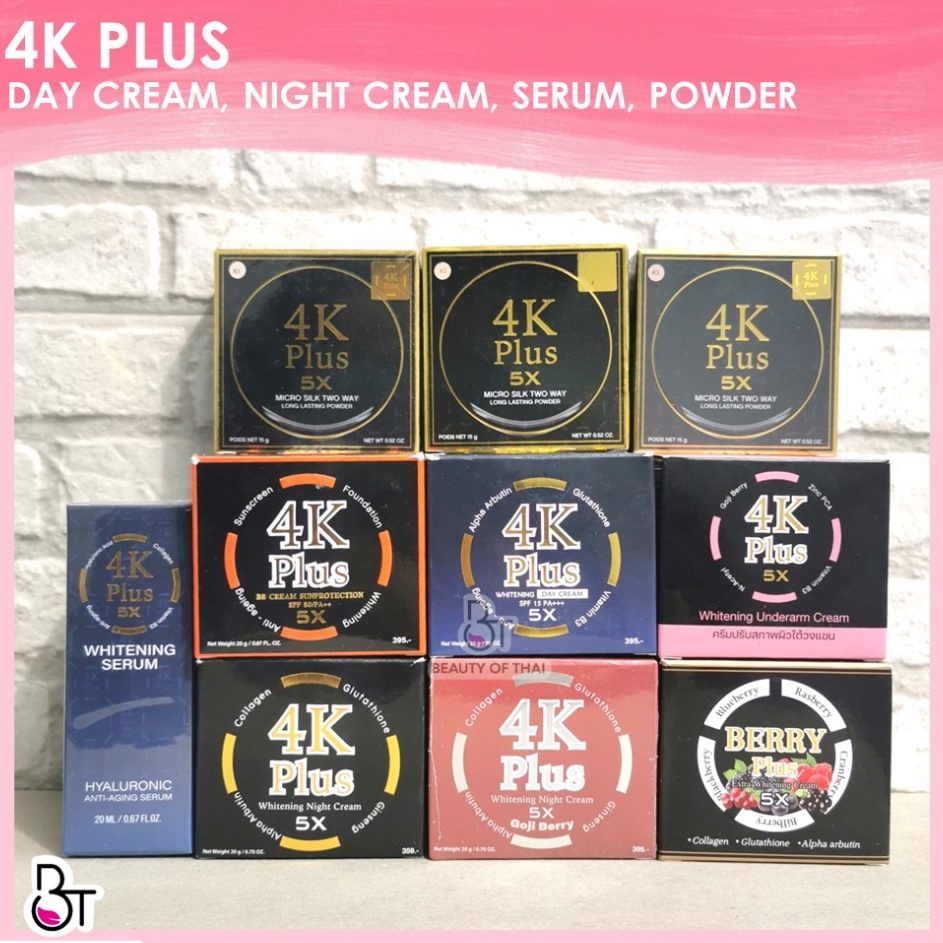 Jual Diskon 4K PLUS WHITENING NIGHT CREAM | 4K PLUS BB CREAM ( COLLAGEN ...