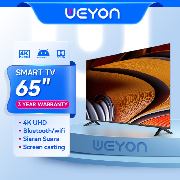 Jual Weyon Sakura Tv Smart Tv 65 Inch Android 4K Televisi (Smart-S65A) | Shopee Indonesia