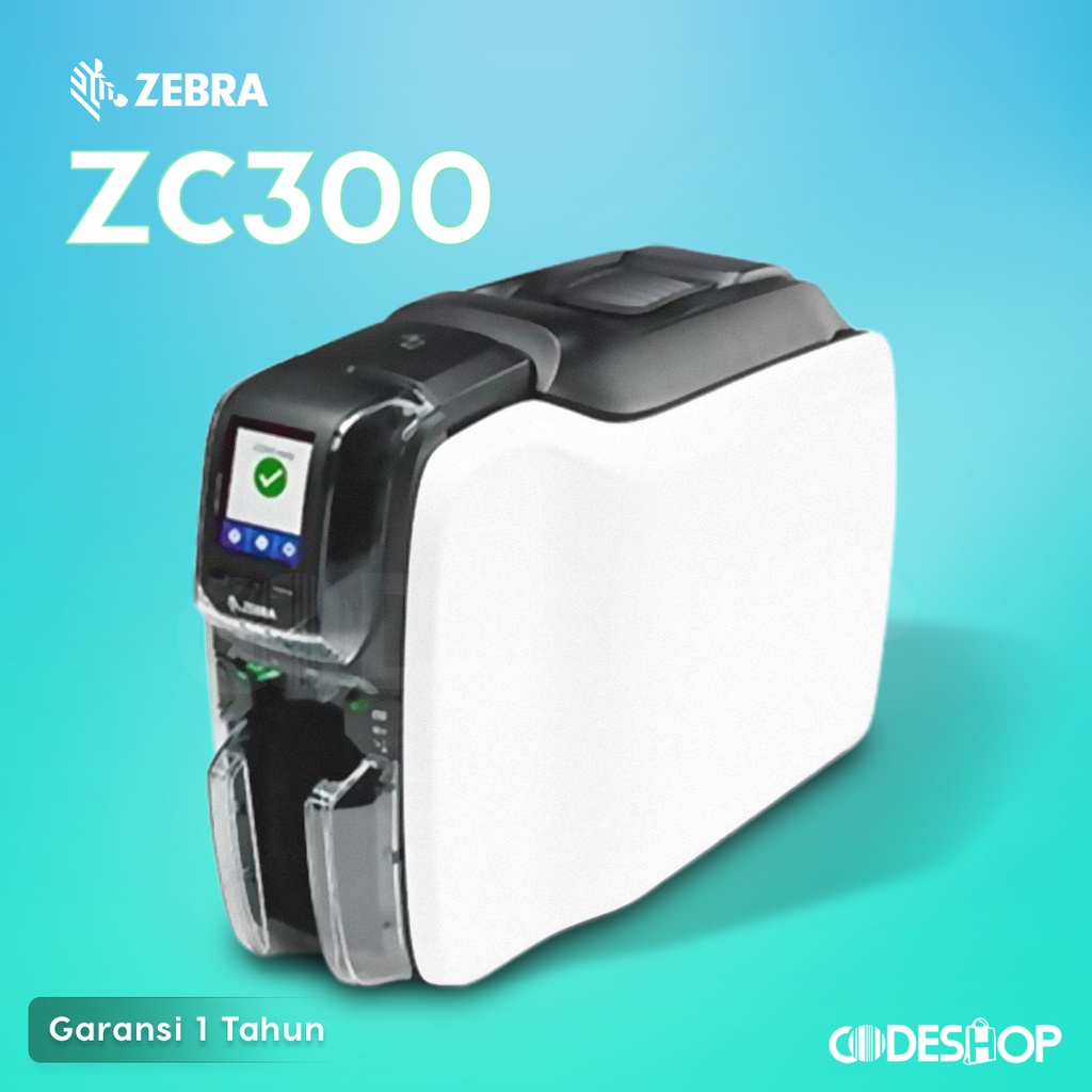 Jual ID CARD PRINTER ZEBRA ZC 300 | ZC-300 300 DPI PENCETAK KARTU | Shopee Indonesia