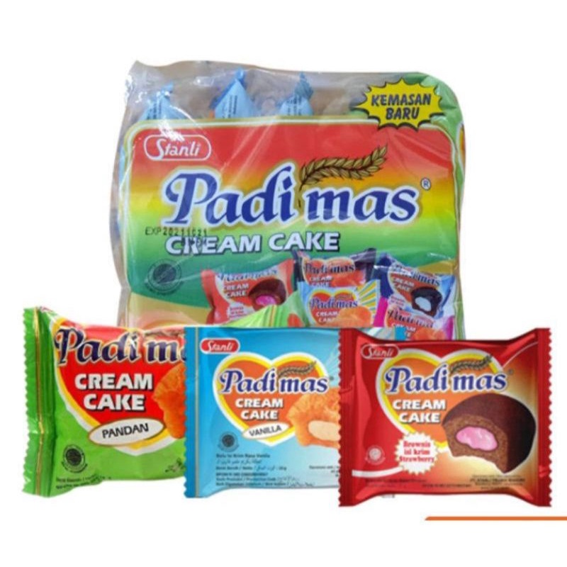 Jual Padimas Cream Cake 1 Pack isi 10 Bungkus @9gr Rasa Coklat Padi Mas ...