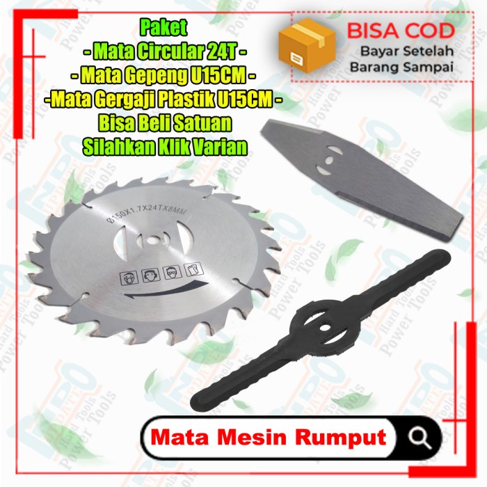 Jual [Gunting] Pisau Bulat Circular Alat Potong Rumput Baterai Cordless ...