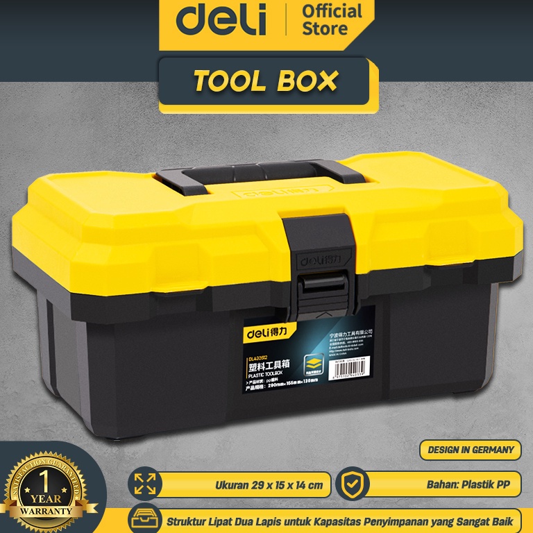 Jual Harga Spesial Deli Tool box / Kotak Perkakas Plastik 12" Kuat 2 ...