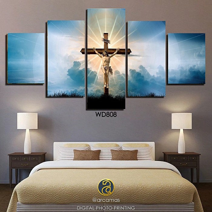 Jual Hiasan Dinding ROHANI KRISTEN KATOLIK Poster Pajangan SALIB YESUS ...