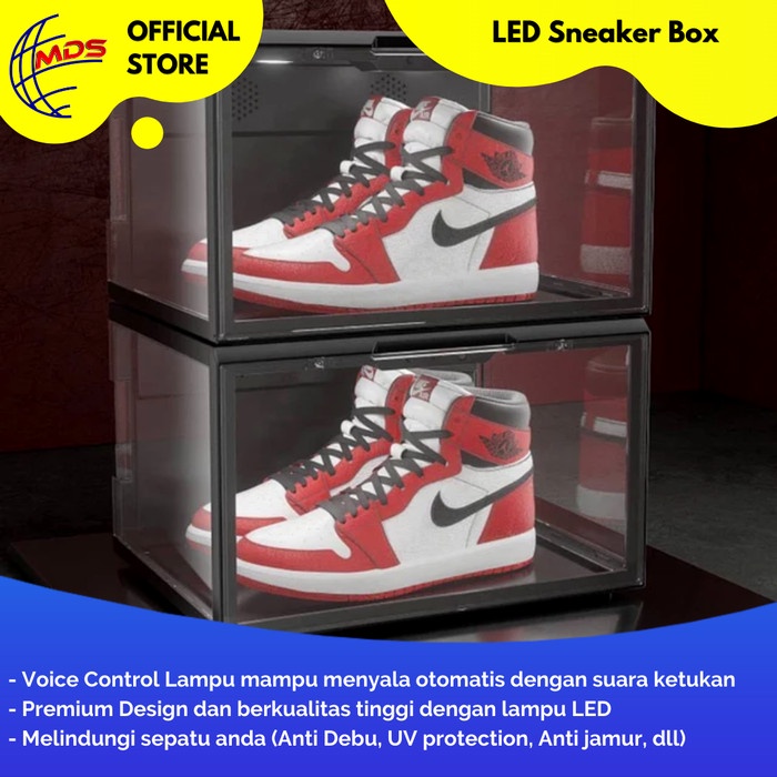 Jual LED Sneaker Box Sound Control UV Sterilization Kotak Sepatu ...