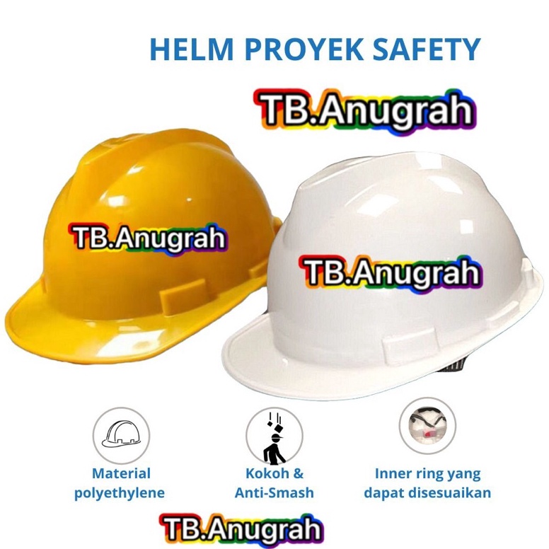 Jual [KODE 7W87E] Helm Proyek (include inner ring) / Safety Helmet Helm ...