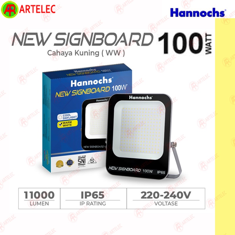 Jual lampu tembak led sorot floodlight Hannochs New Signboard 100w ...
