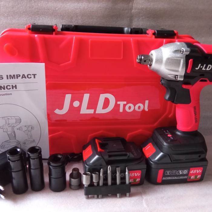 Jual PEMBUKA BAUT Impact Wrench Bor Cordless type 48Vf BATERAI 2 JLD JAPAN | Shopee Indonesia