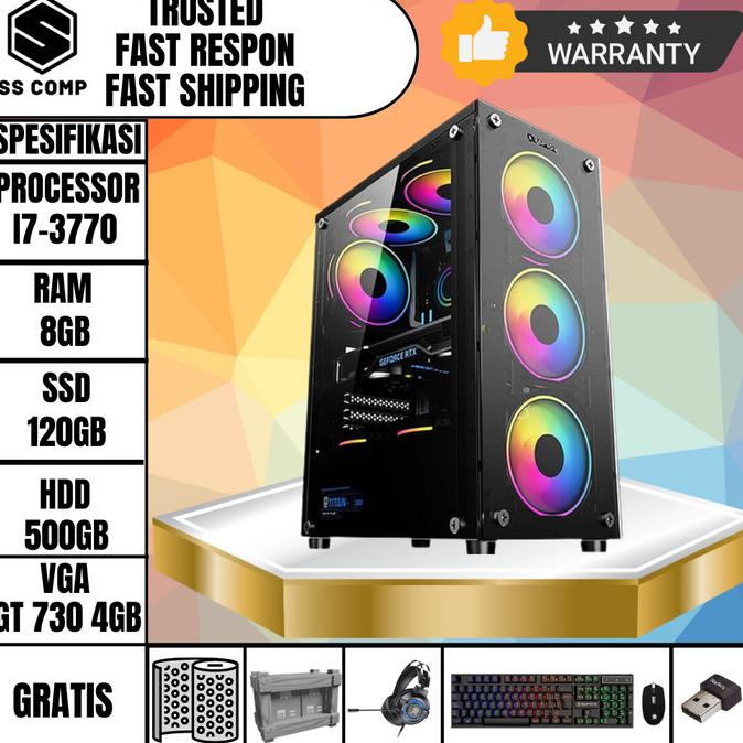 Jual Cpu / Pc Gaming Full Set I7 3770 Ssd 120Gb Gt 730 2Gb Murah ...