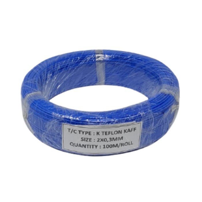 Jual NEW SERIES K TYPE THERMOCOUPLE WIRE KABEL BIRU TEFLON -200-600 ...