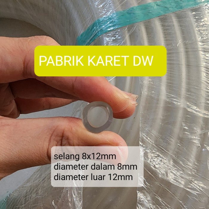 Jual KARET SELANG AIR 8 X 12 MM SELANG UDARA HAWA RADIATOR 8X12 MM ...