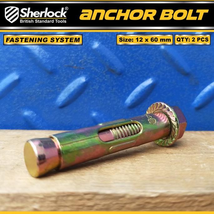 Jual Angkur Baut Anchor Bolt Dinding Beton 12 X 60 Mm (Isi 2 Pcs ...