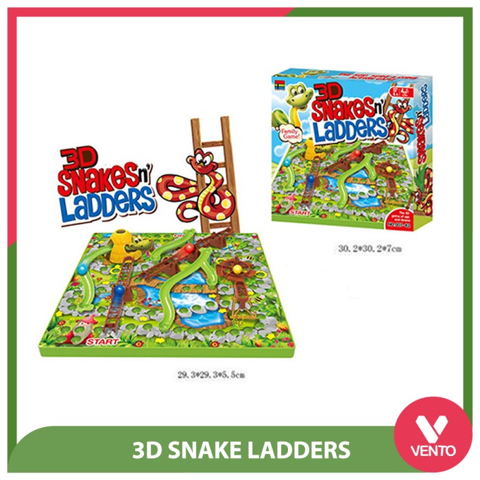 Jual Mainan Anak 3D Snake Ladder / Mainan Ular Tangga 3 Dimensi ...