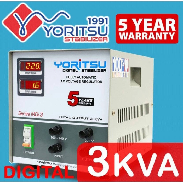 Jual stabilizer YORITSU DIGITAL 3kva | Shopee Indonesia