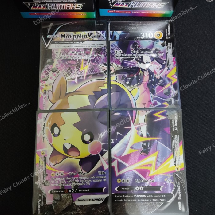 Jual Morpeko V Union Csr Marnie 4 Kartu Pokemon Tcg Indonesia Vmax Climax | Shopee Indonesia