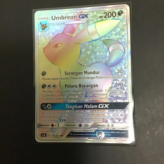Jual Umbreon Gx Hr As1B Kartu Pokemon Tcg Indonesia Hyper Rare Rainw | Shopee Indonesia