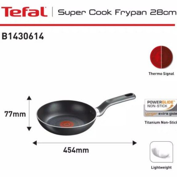 Jual Tefal Super Cook Frypan 28Cm Original Wajan Anti Lengket | Shopee Indonesia