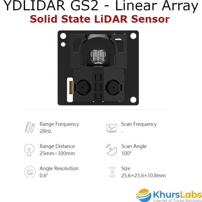 Jual YDLIDAR GS2 - Linear Array Solid State LiDAR Sensor 25-300mm | Shopee Indonesia