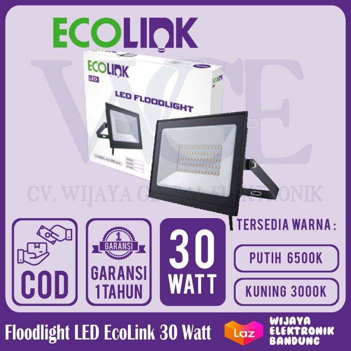 Jual Bestseller Lampu Sorot Led Ecolink Floodlight 30W 30 Watt W 30Watt ...