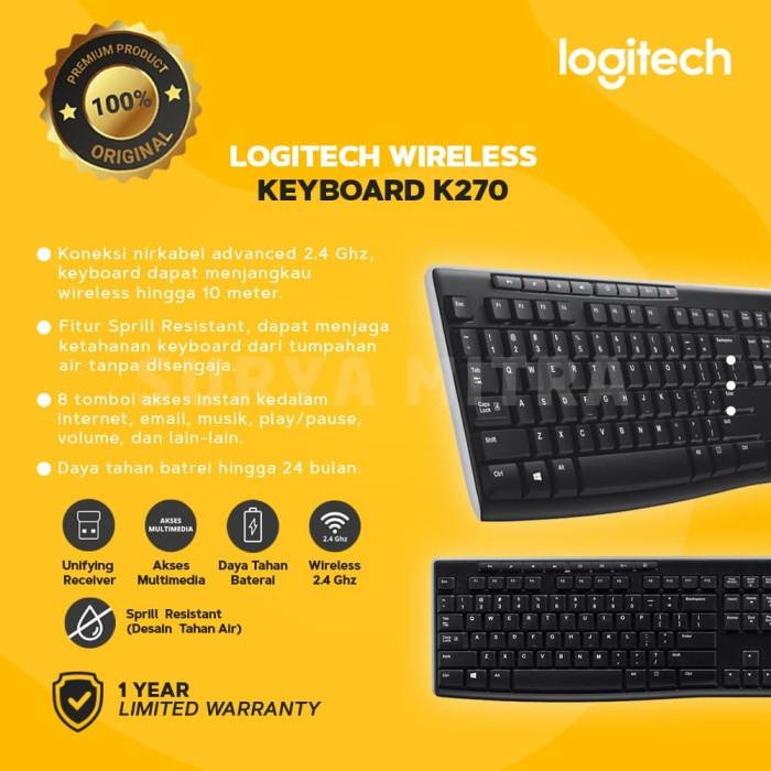 Jual Logitech K270 / K 270 Wireless Keyboard | Shopee Indonesia
