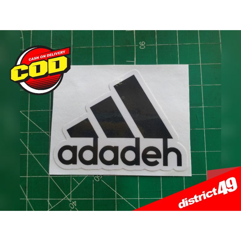 Jual Stiker PLESETAN BRAND ADADEH - Stiker Print Cut Laminasi Glossy ...