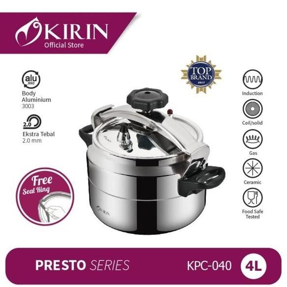 Jual KIRIN - PRESSURE COOKER I PANCI PRESTO 4 LITER KPC040 INDUKSI TERBARU | Shopee Indonesia