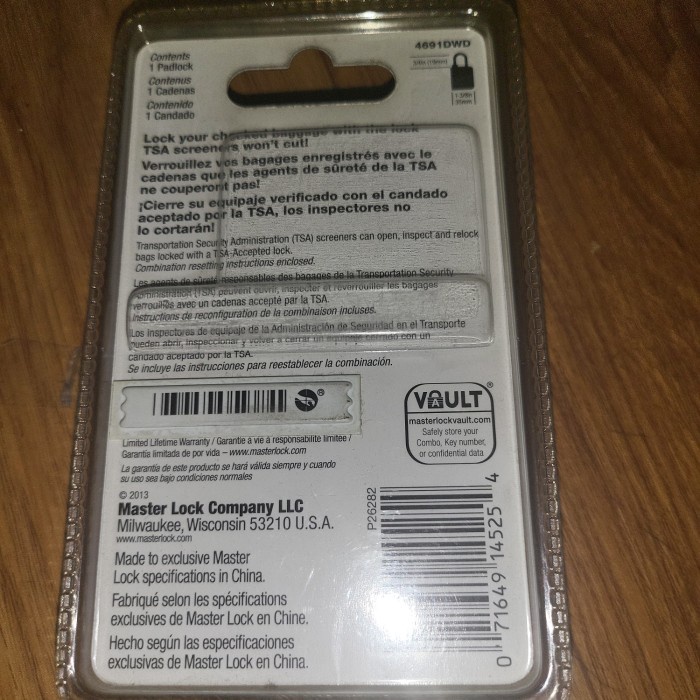 Jual gembok koper TSA master lock dengan kombinasi 4 huruf luggage ...