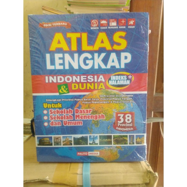 Jual Atlas Lengkap Indonesia - Dunia Edisi Terbaru ( 38 Provinsi ...