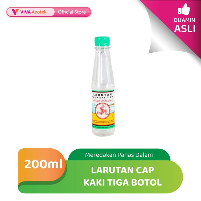Jual Larutan Cap Kaki Tiga Botol Meredakan Panas Dalam (200 ml ...