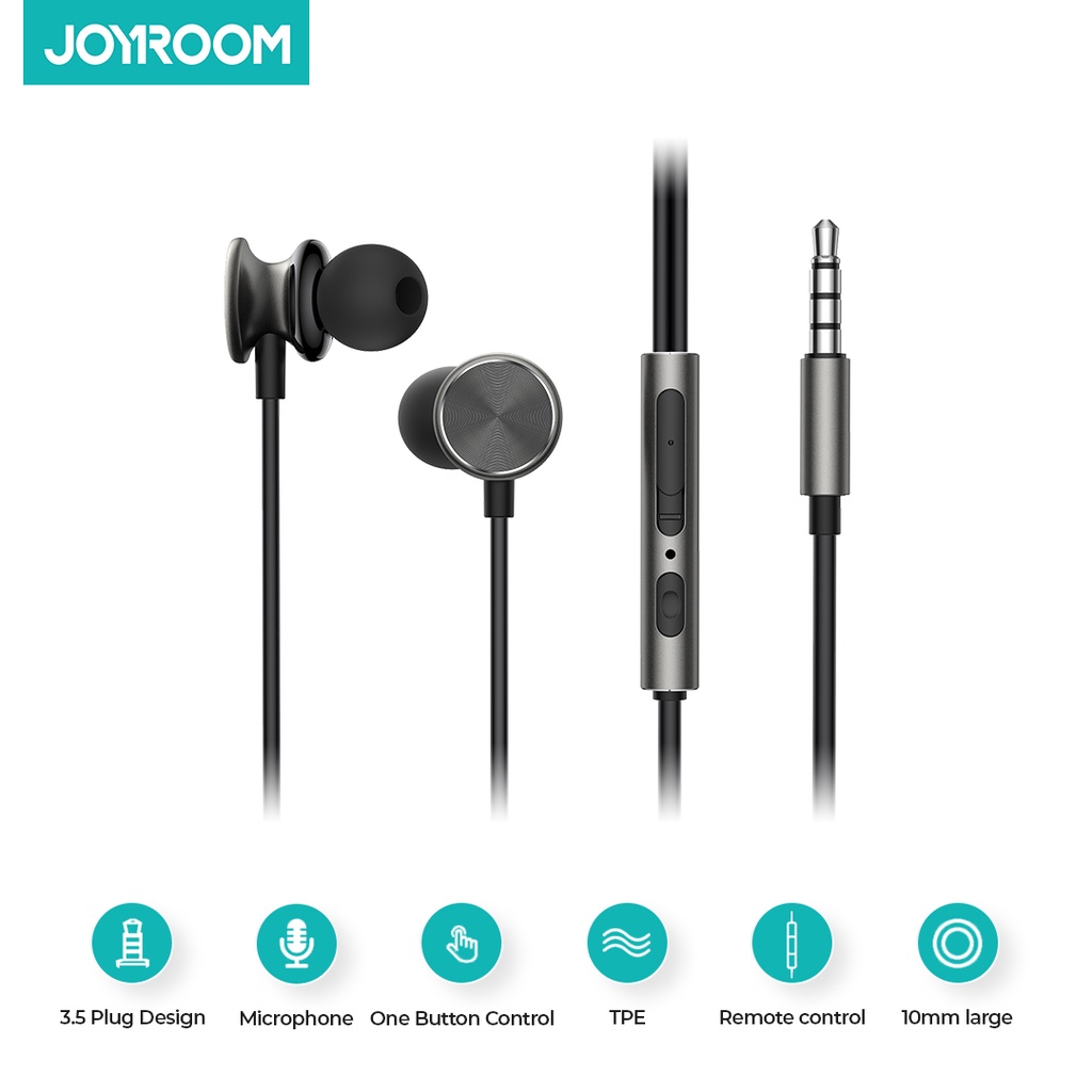 Jual JOYROOM EW03 Headset In-Ear Metal Wired Earbuds Jack 3.5mm ...