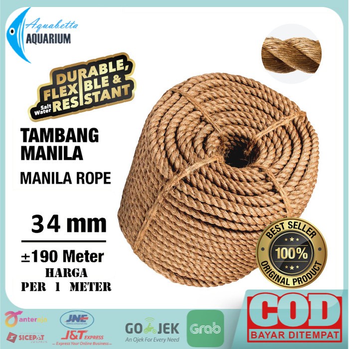 Jual Tali Tambang Manila Besar 32 34mm Tampar Manila Goni Kapal Dadung ...