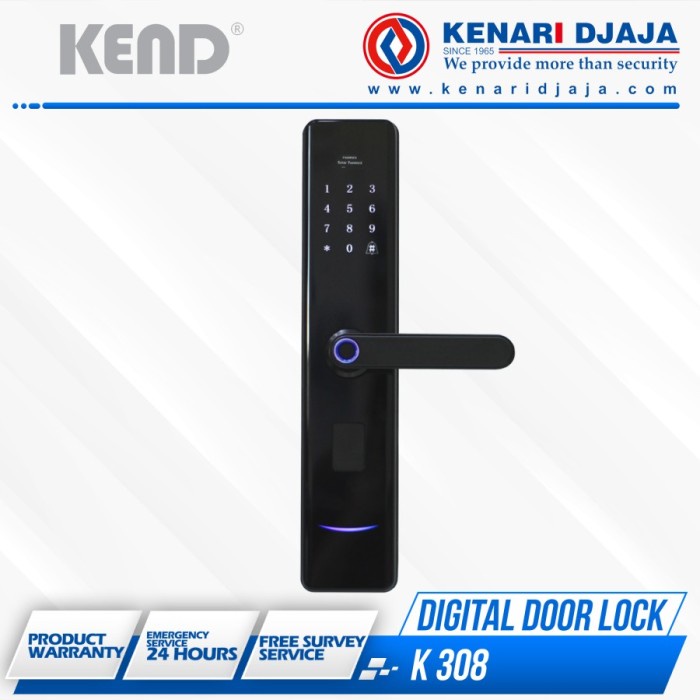 Jual Smart Door Lock / Digital Door Lock KEND K-308 Fingerprint Door ...