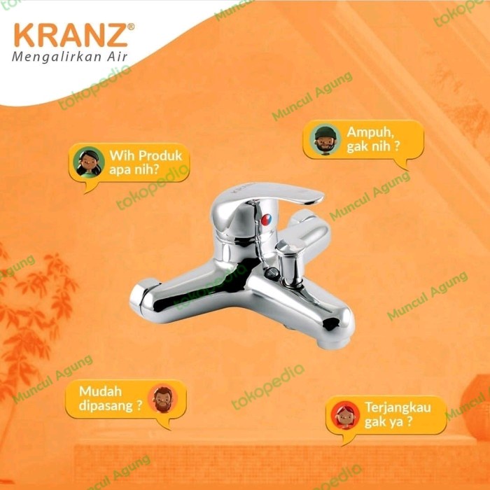 Jual Kran Air Panas Dingin Chrome Stainless Merk Kranz Km03 | Shopee ...