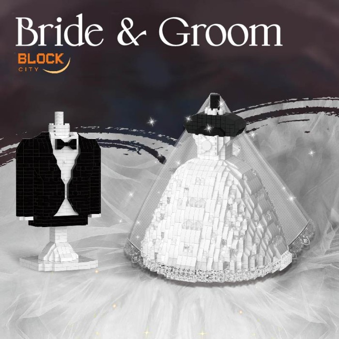 Jual PROMO!!! BLOCK CITY NANO BLOCK MARRIED COUPLE/ BALOK SUSUN LED ...