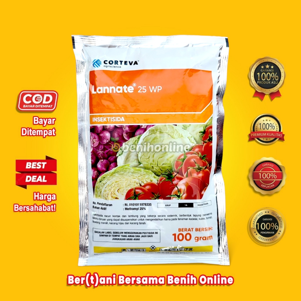 Jual INSEKTISIDA - LANNATE 25 WP - 100 gr - metomil dupont corteva ...